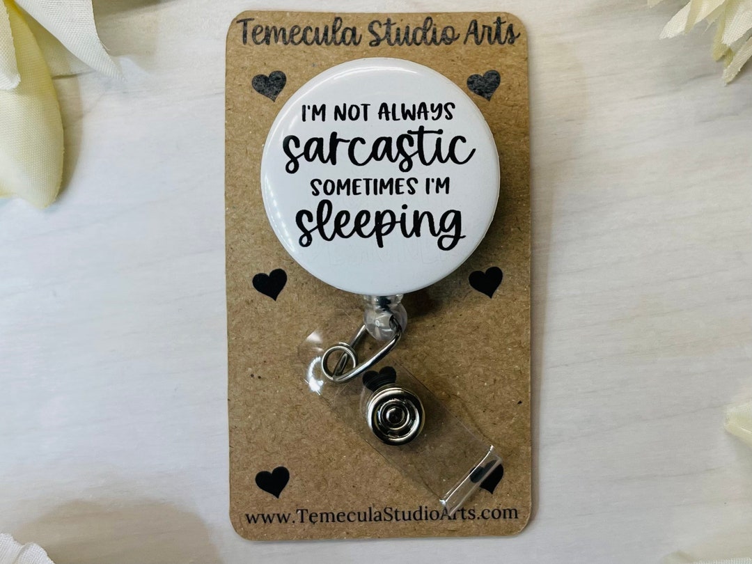 Funny Badge Reel | Badge Reel | Medical ID Badge | Pinch Clip Badge ...