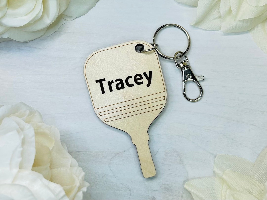 Pickleball Keychain | Pickle Ball Keychain | Name Keychain | Engraved ...