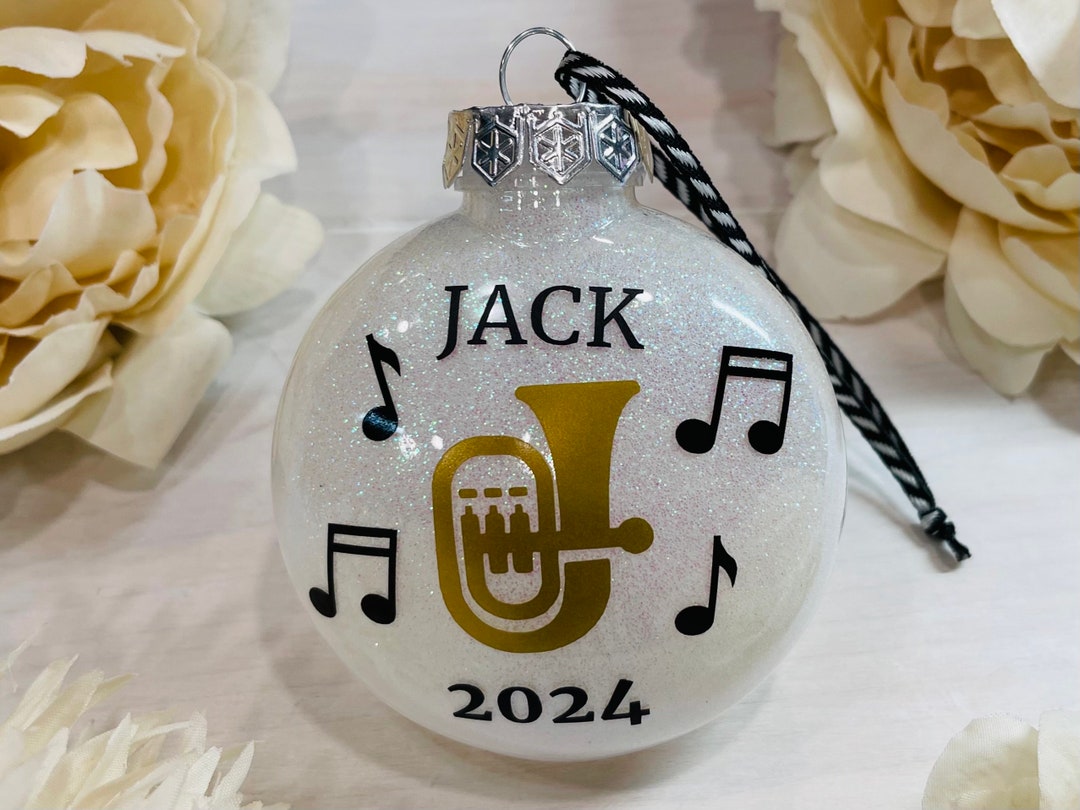 Gold Tuba Ornament | Music Teacher Gift | Music Student Ornament | Tuba ...