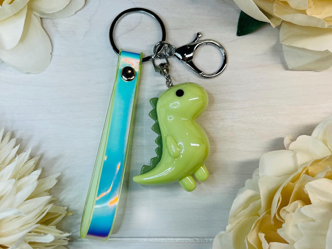 Dinosaur Keychain | Dinosaur Charms | Chunky Dinos | Kawaii Charms ...