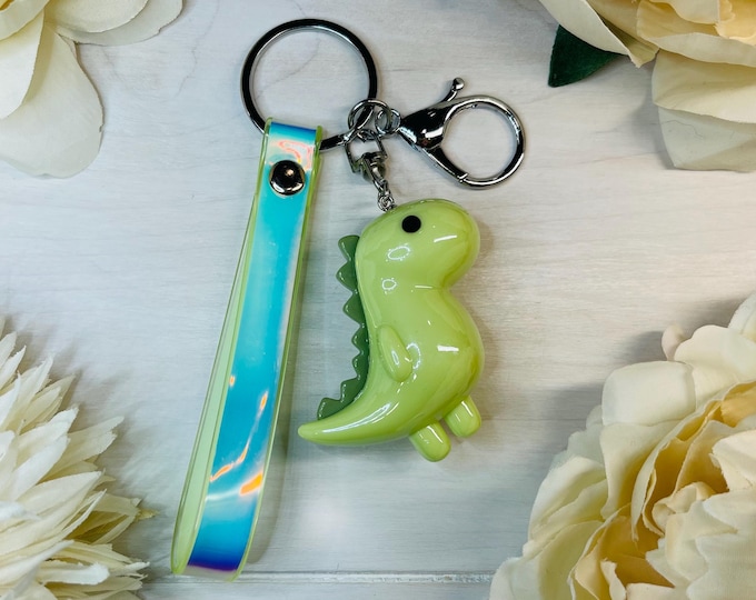 Dinosaur Keychain | Dinosaur Charms | Chunky Dinos | Kawaii Charms ...