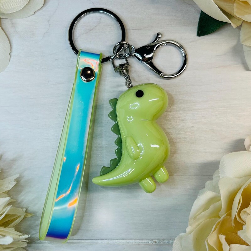 Dinosaur Keychain - Etsy