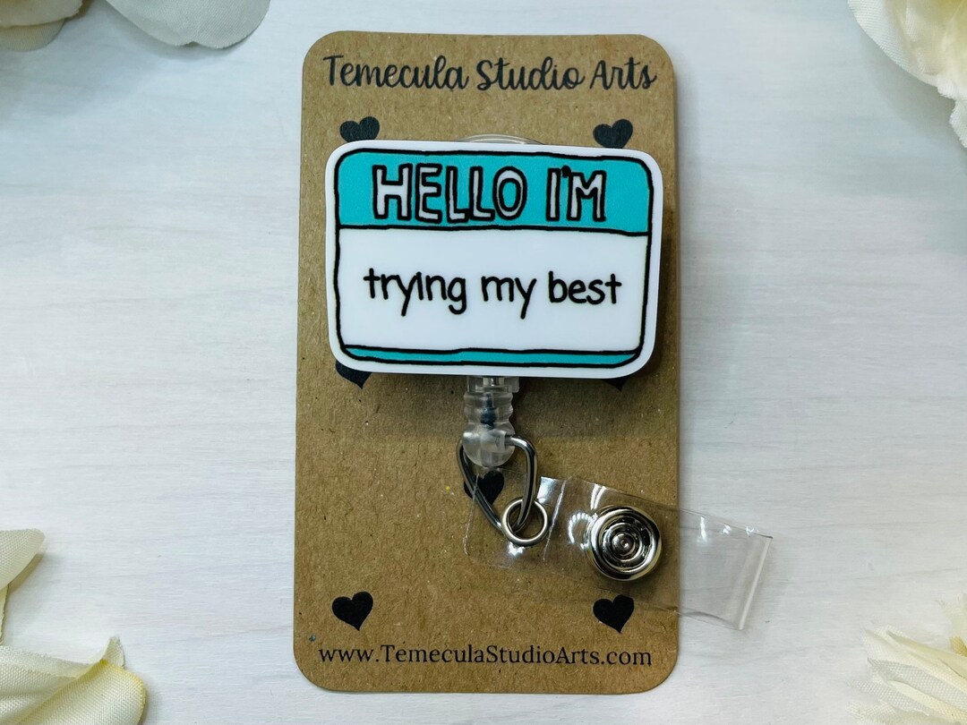 Funny Badge Reel | Badge Reel | Medical ID Badge | Nurse Badge Reel ...