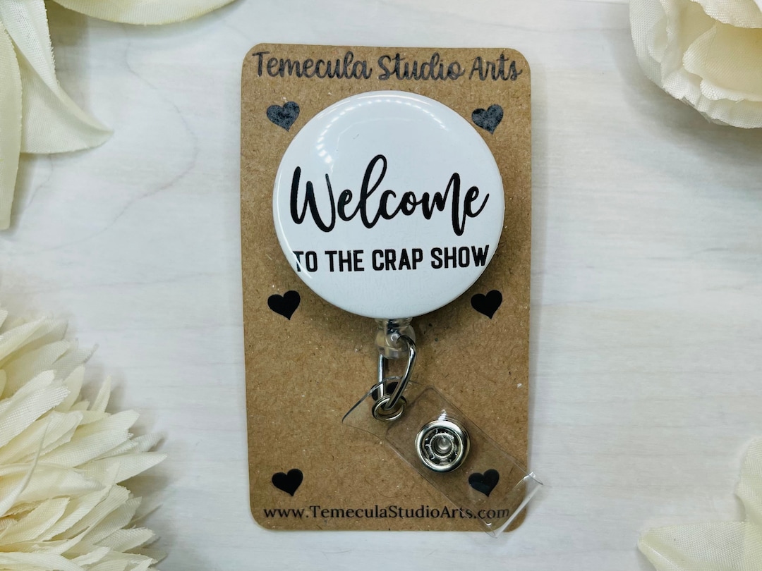 Funny Badge Reel | Badge Reel | Coworkers | Pinch Clip Badge Reel ...