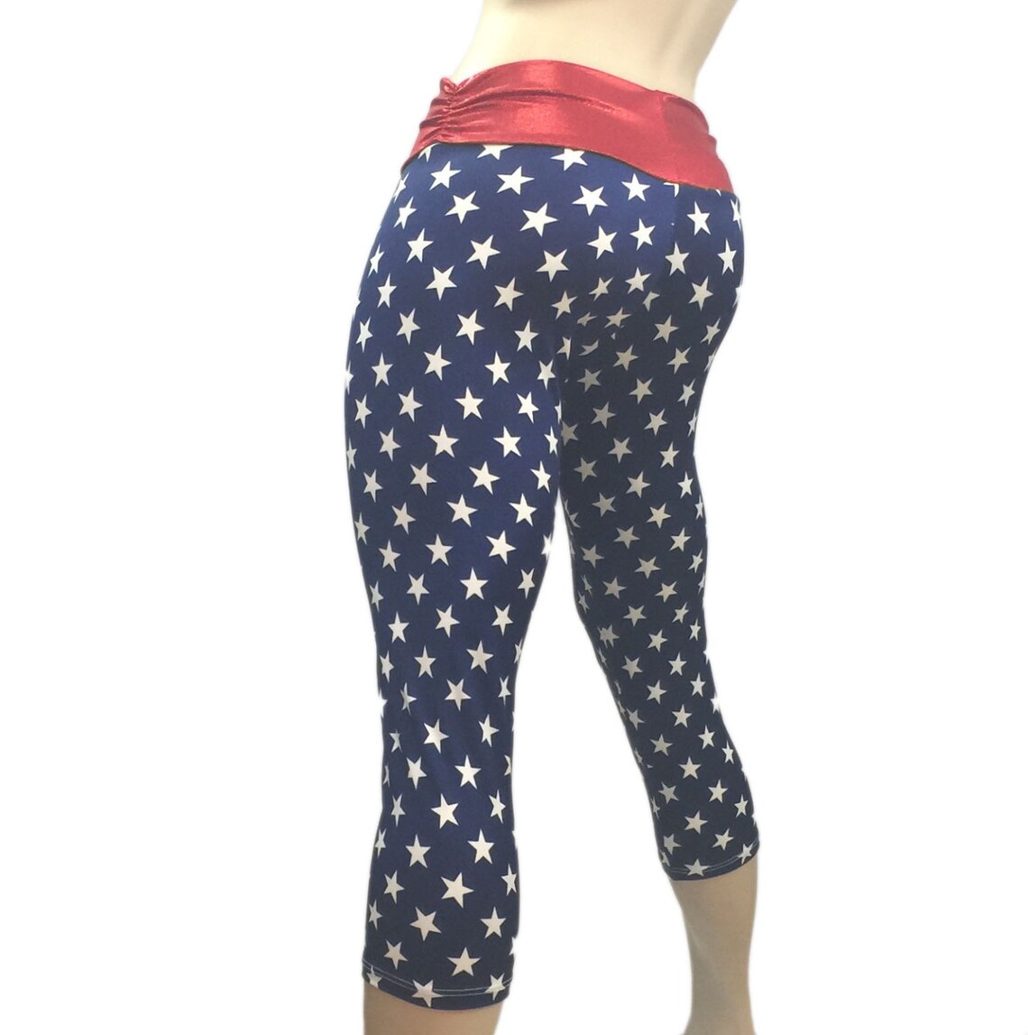 Super Hero Pants Blue Star Pants Star Yoga Pants Running | Etsy