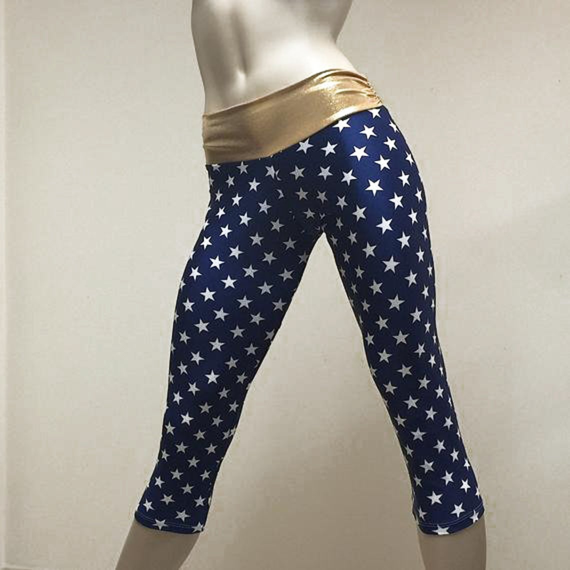 Super Hero Pants Blue Star Pants Star Yoga Pants Running - Etsy