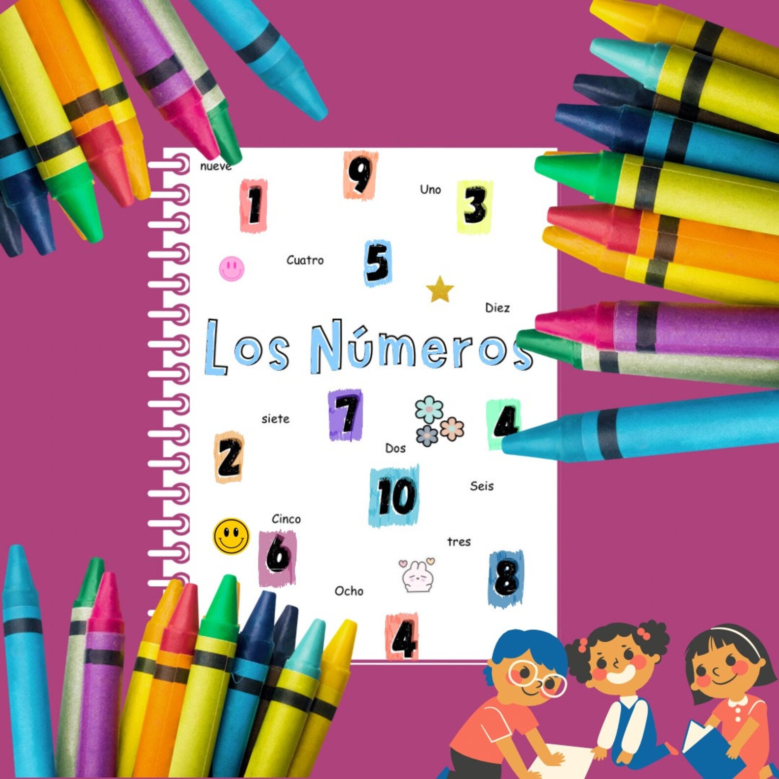 Printable Spanish Numbers Coloring Book (1 to 10) – Instant Download ...