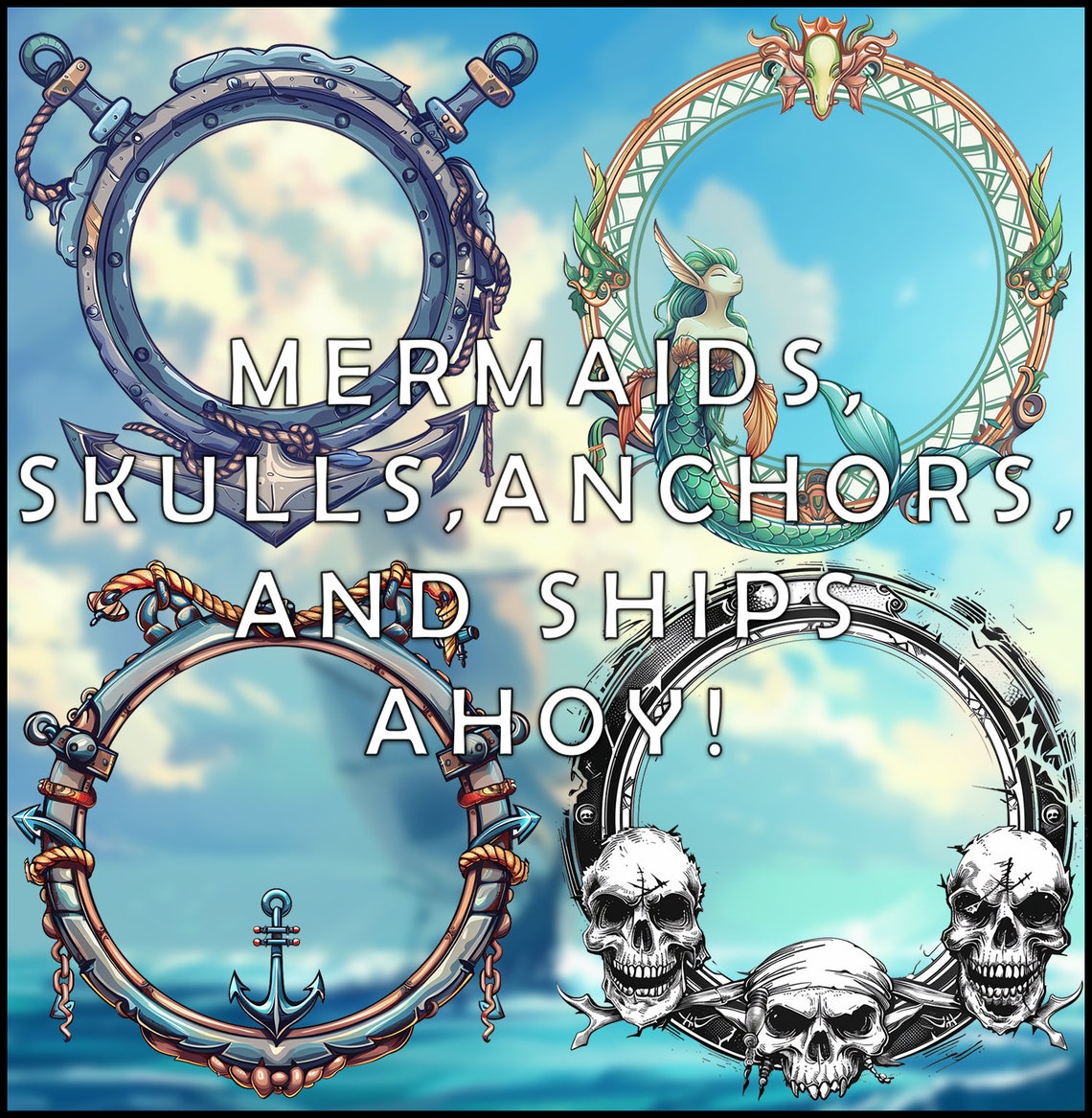 31 Pirate and Nautical Themed TTRPG Token Frames for Vtts - Etsy