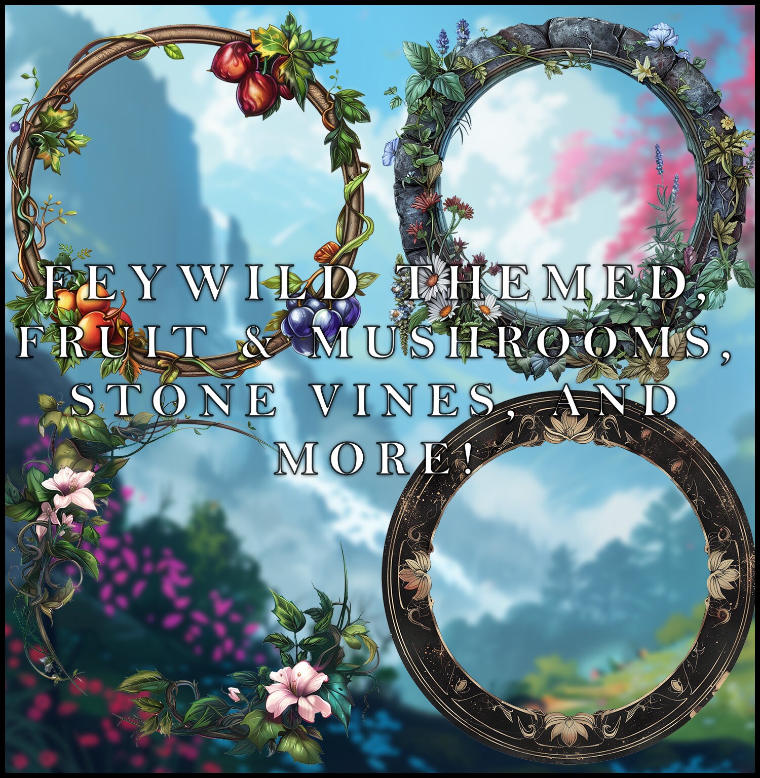 31 Floral TTRPG Token Frames for Vtts - Etsy