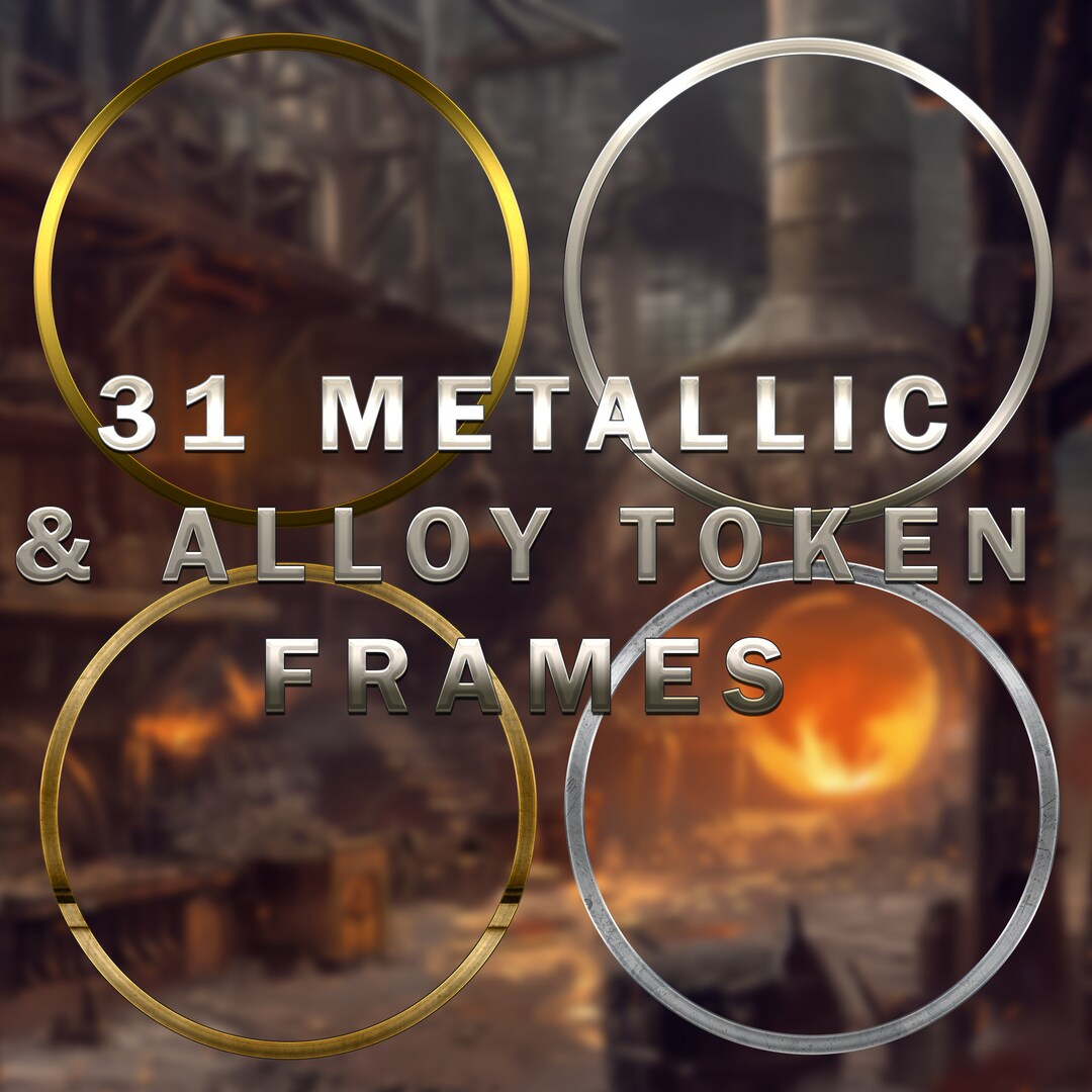 31 Metallic & Alloy Themed VTT Token Borders - Etsy