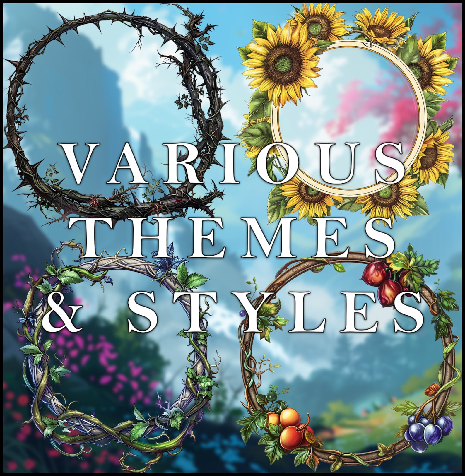 31 Floral TTRPG Token Frames for Vtts - Etsy