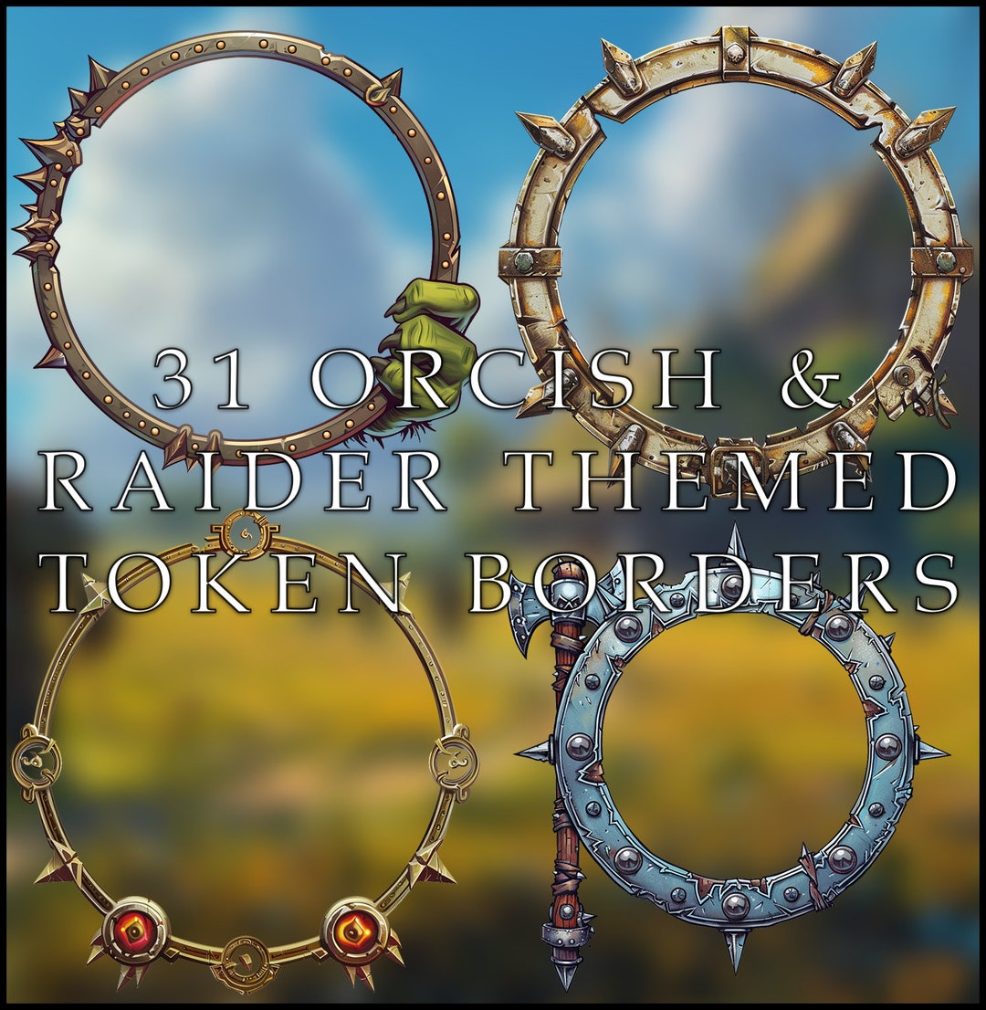 31 Orcish & Raiding TTRPG Token Frames for Vtts - Etsy