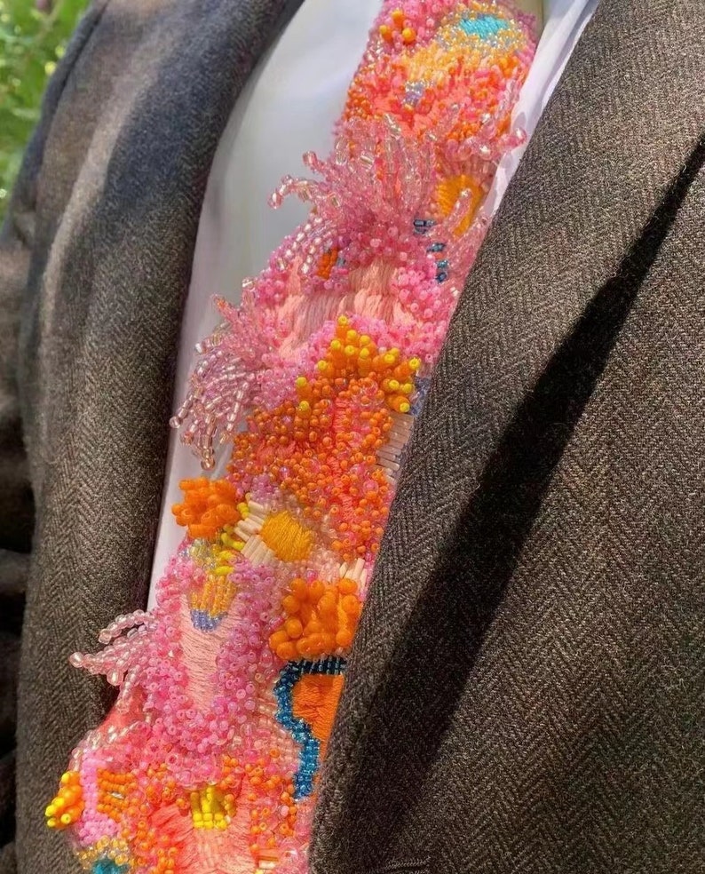 Handmade Colorful Beads Made of Suit Tie, Rainbow Tie - Etsy