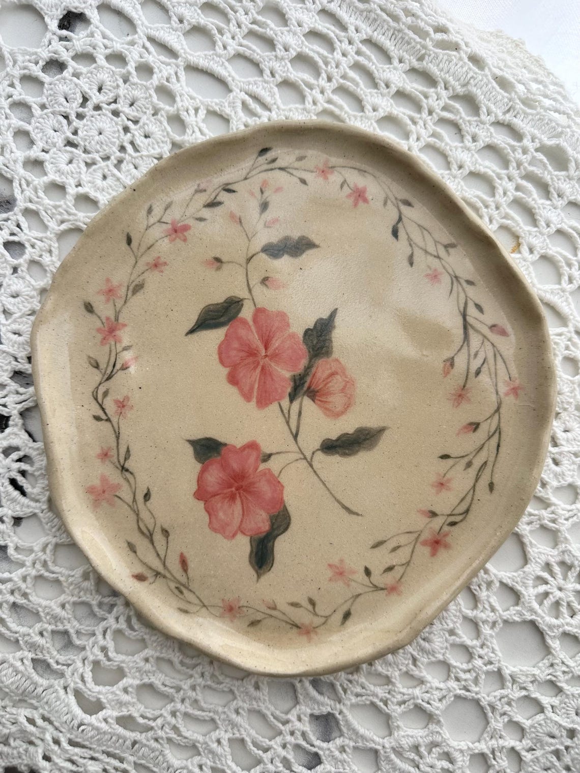 Whimsical Hand Made and Hand Painted Ceramic Plate - Etsy