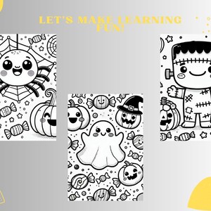 Bold and Easy Coloring Book, Cute Halloween Coloring Pages, Cute Creepy ...