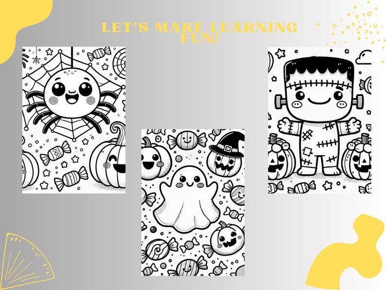 Bold and Easy Coloring Book, Cute Halloween Coloring Pages, Cute Creepy ...