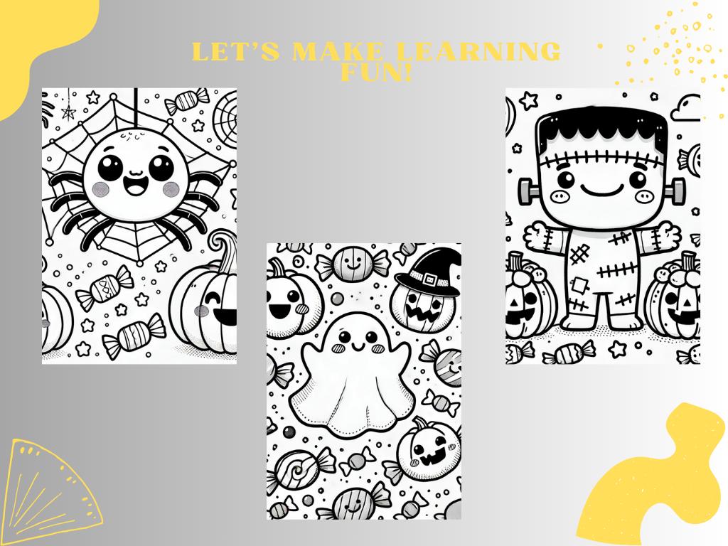 Bold and Easy Coloring Book, Cute Halloween Coloring Pages, Cute Creepy ...