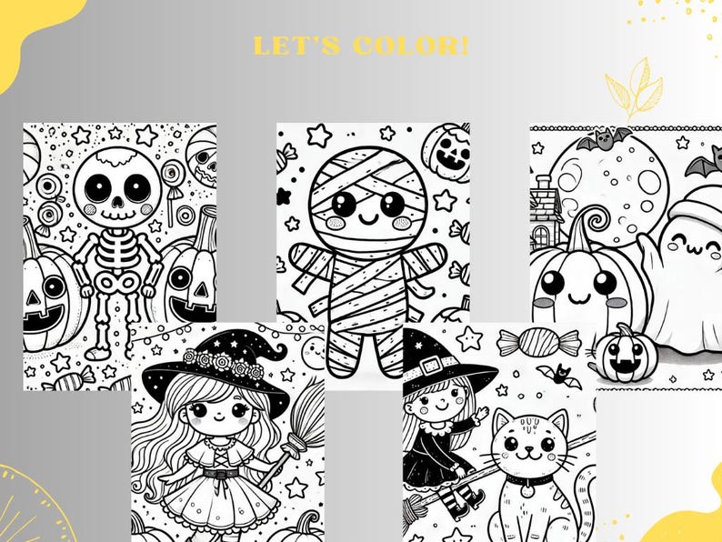Bold and Easy Coloring Book, Cute Halloween Coloring Pages, Cute Creepy ...