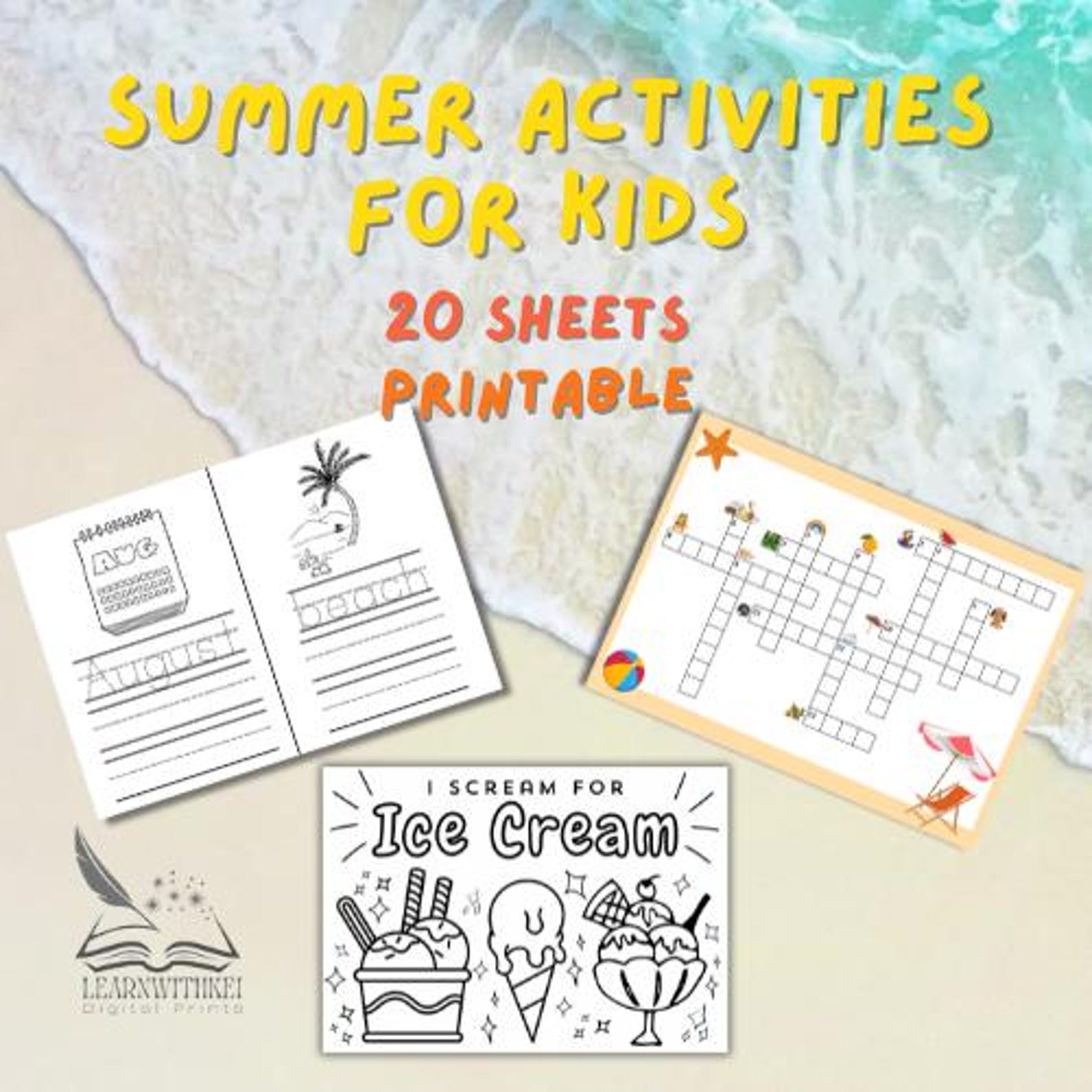 Printable Summer Worksheets for Kids, Alphabet Worksheets for Reading ...