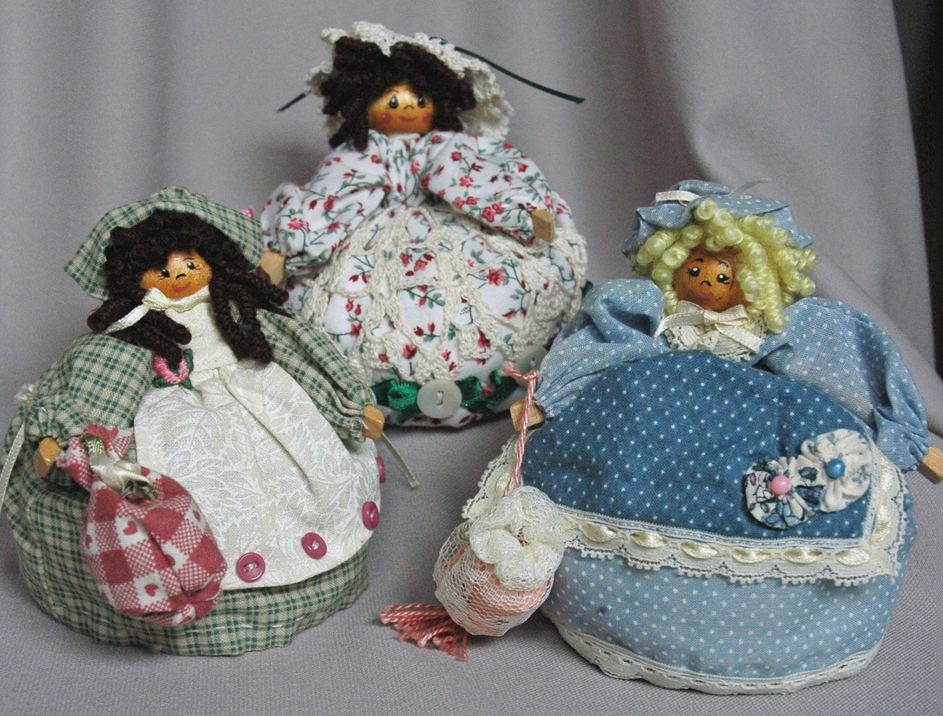 Mini Clothespin Dolls Country Pincushion Girls PDF Pattern - Etsy