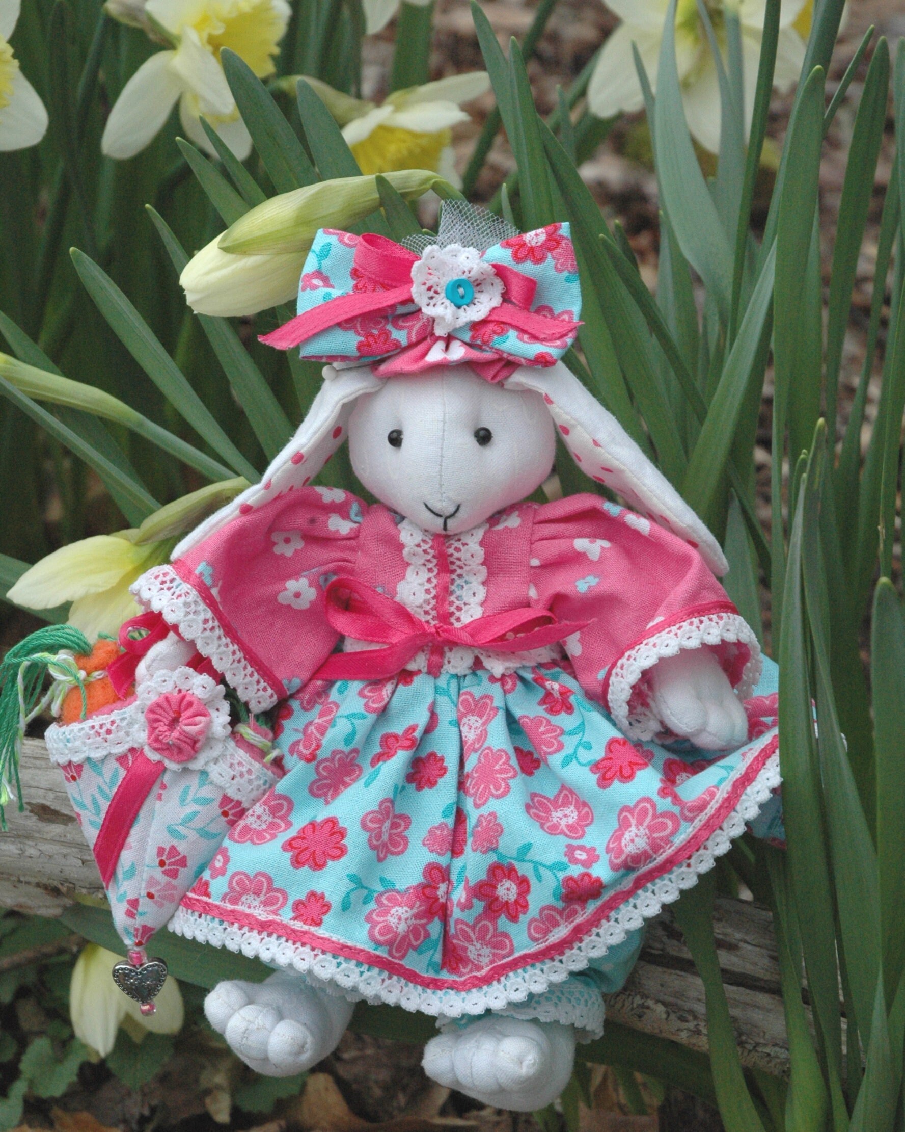 Emily Jane, an 8inch Shabby Chic Cloth Rabbit Doll PDF E-pattern ...