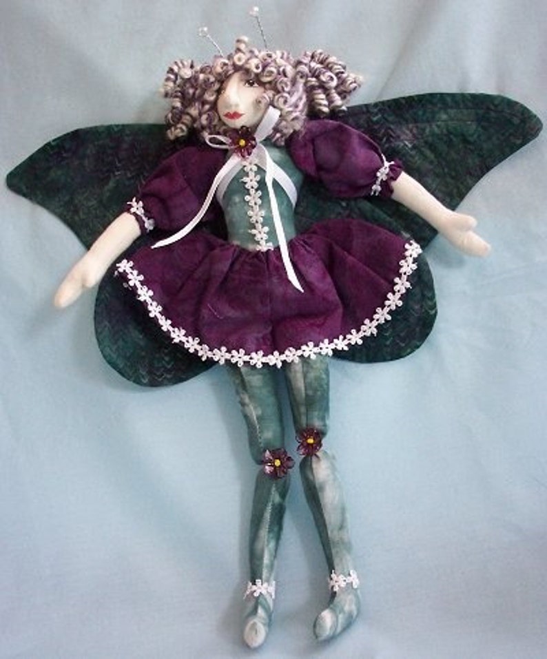 12" Flitter and 8" Flutter Faery Butterfly Girl Elves Cloth Fairy Doll ...