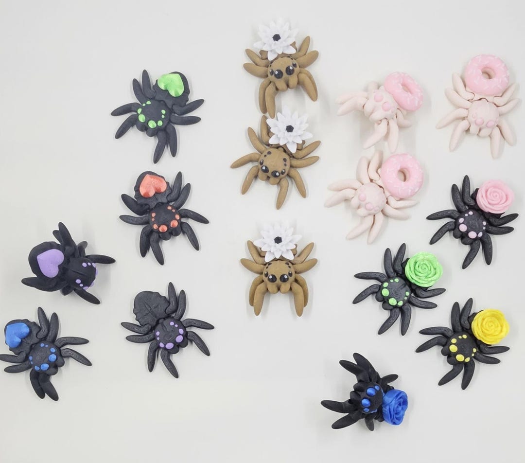 Tiny Spiders Articulated Mini Spider 3D Printed - Etsy