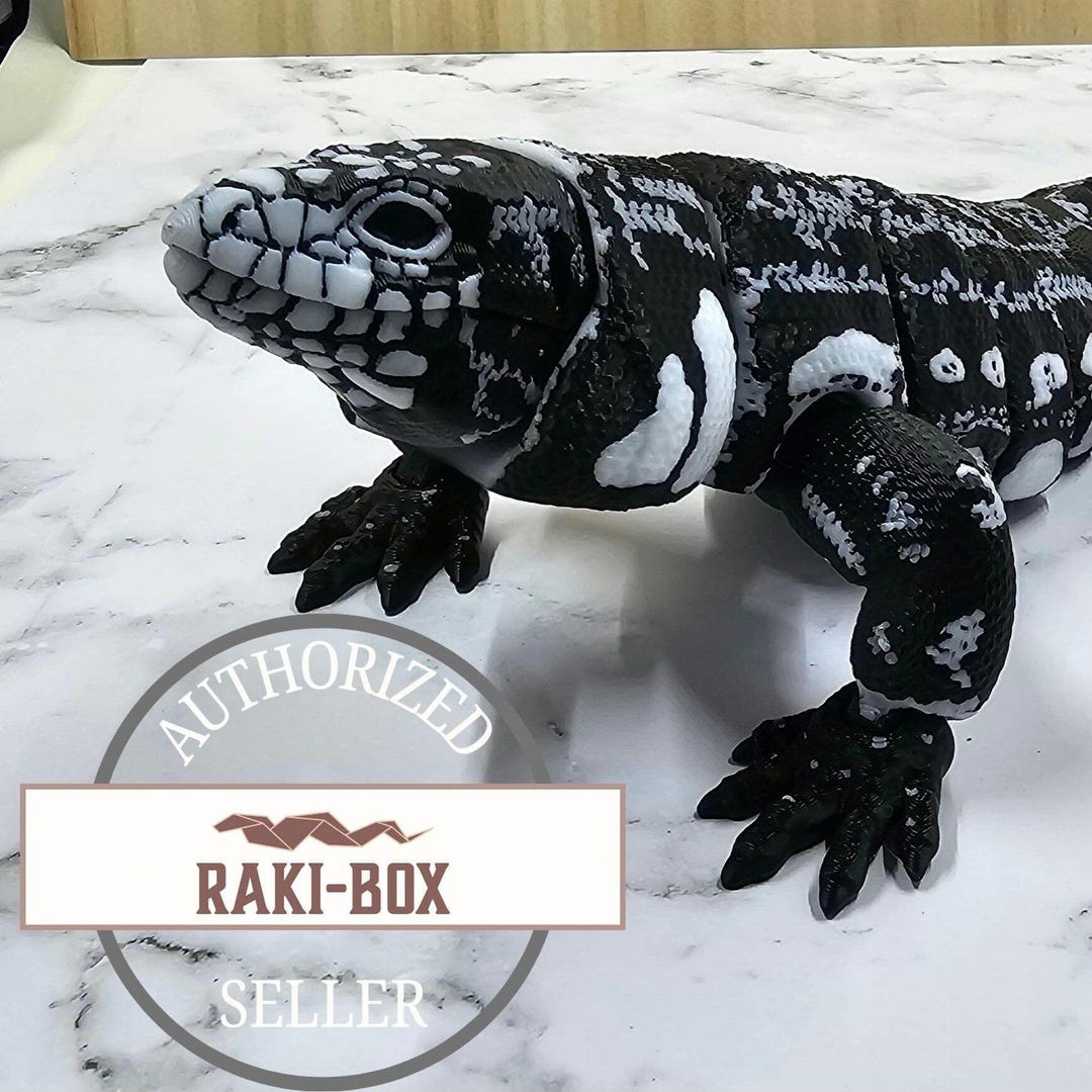 Tegu Lizard Articulating 3D Print Raki-box Design Multicolour Print - Etsy