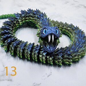 Articulating Bush Viper Snake - 3D Printed With Glass Eyes | Unique ...
