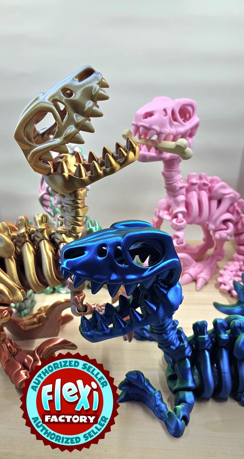 Articulated Flexi Skeleton Raptor 3D Printed Flexi Factory Design - Etsy