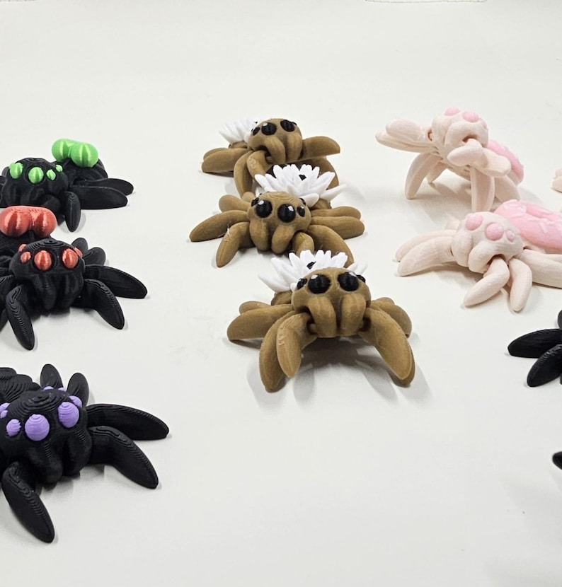 Tiny Spiders Articulated Mini Spider 3D Printed - Etsy