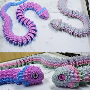 Articulating Bush Viper Snake - 3D Printed With Glass Eyes | Unique ...