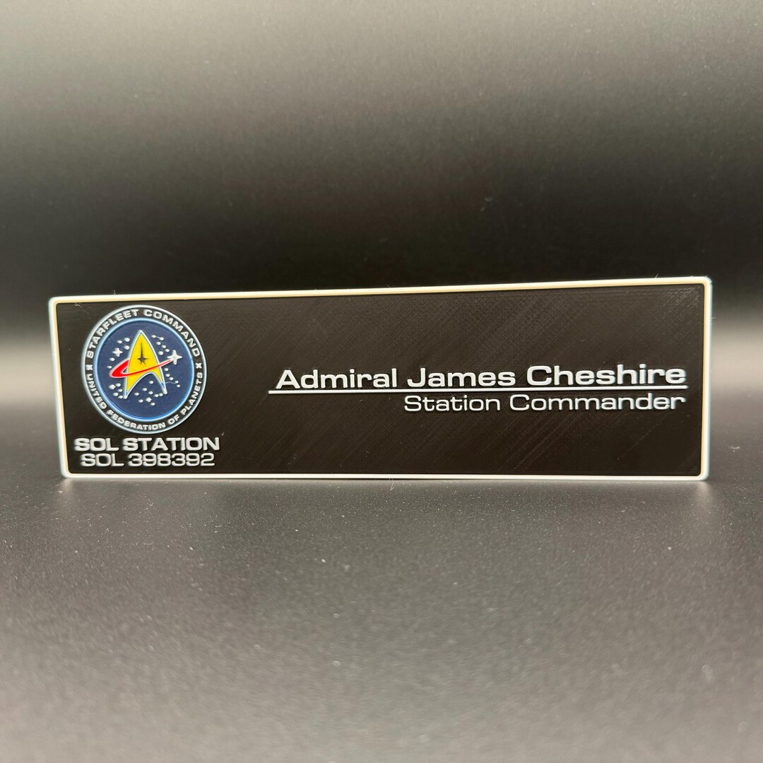 Personalized Star Trek Sign: Starfleet Command Door or Wall Nameplate ...