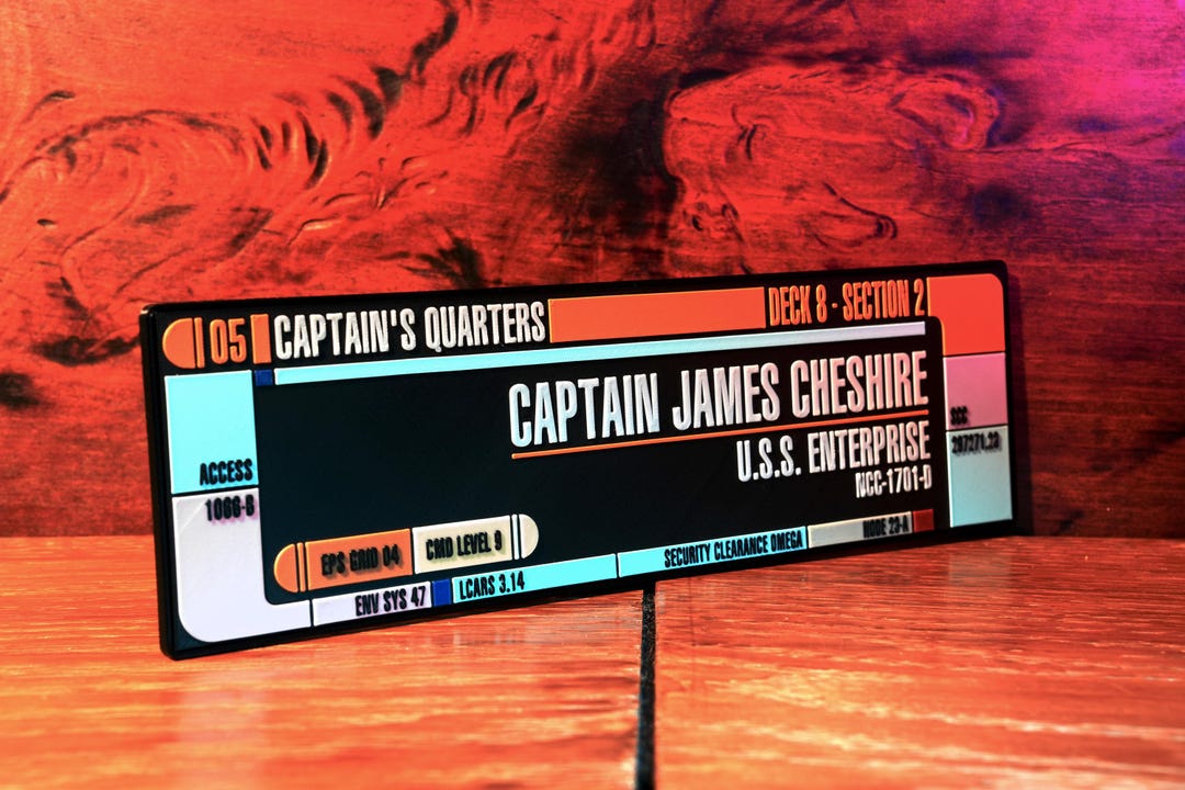 Personalized ST TNG LCARS Sign - Fully Customizable and Personalized - Etsy