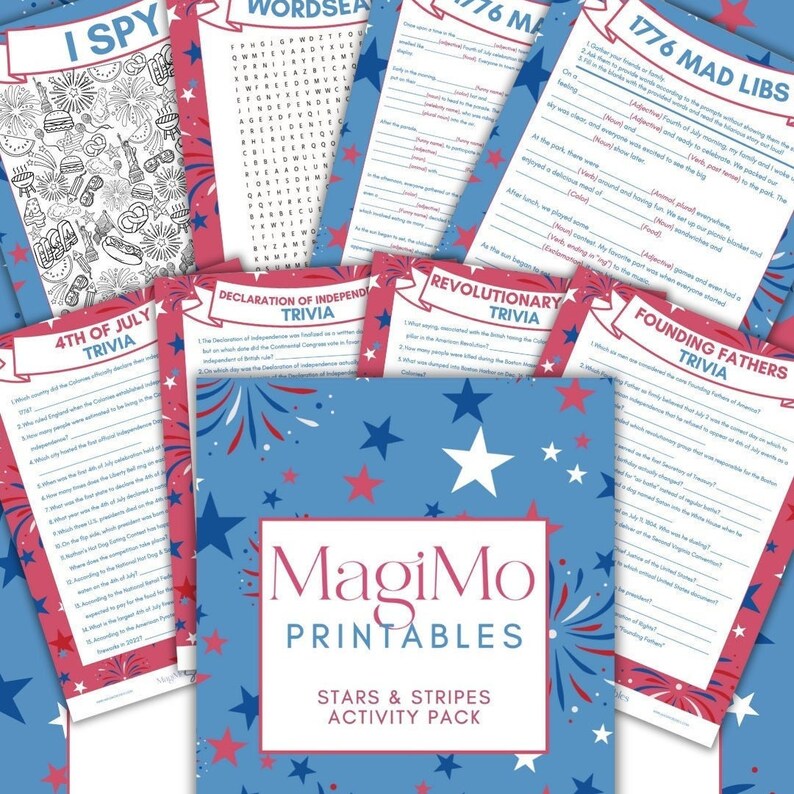 Stars & Stripes Activity Pack - Magimo Exclusive Printable [digital ...