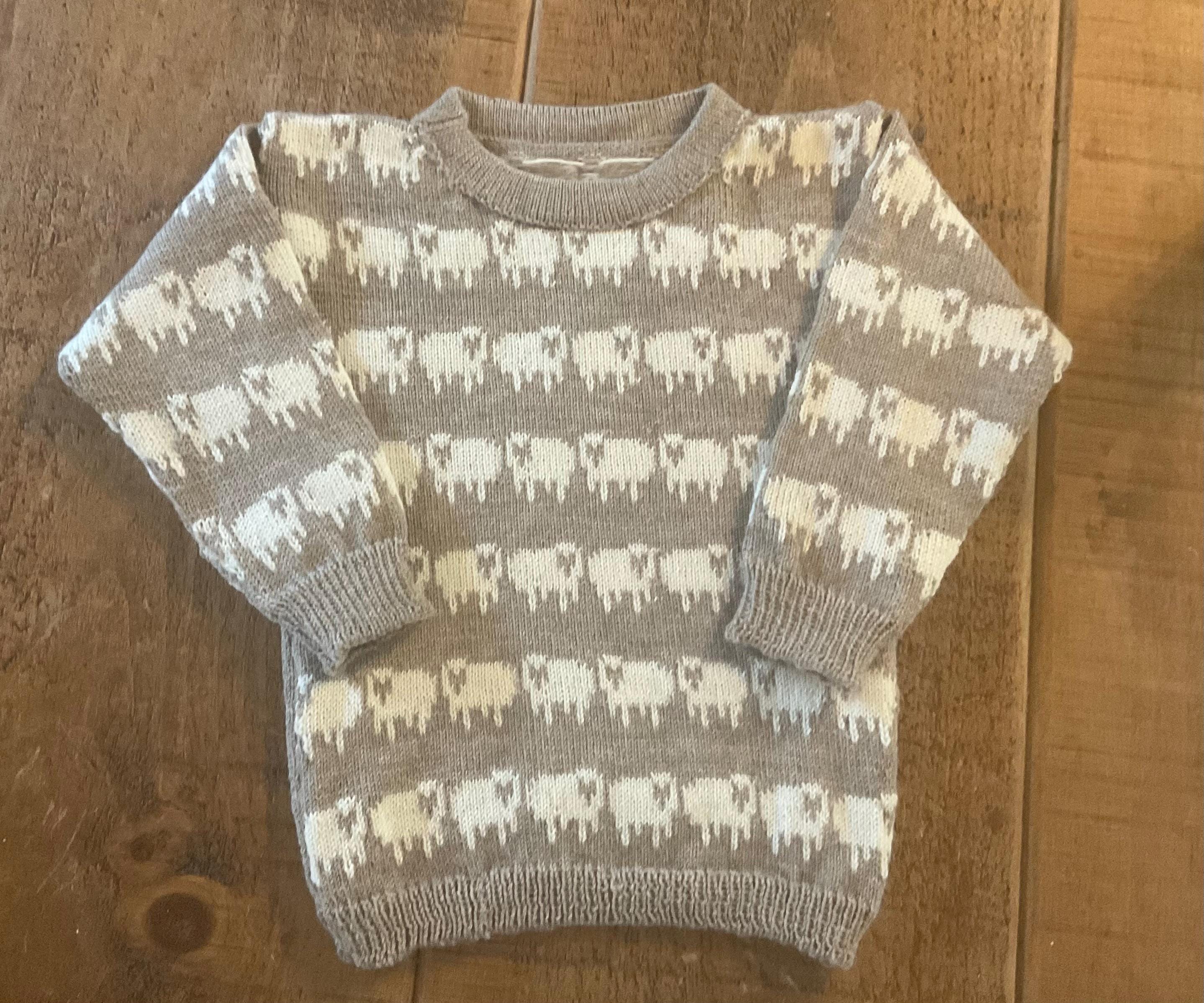 Sheep Jumper in Pure Merino Wool. Handmade Organic Locally Produced ...