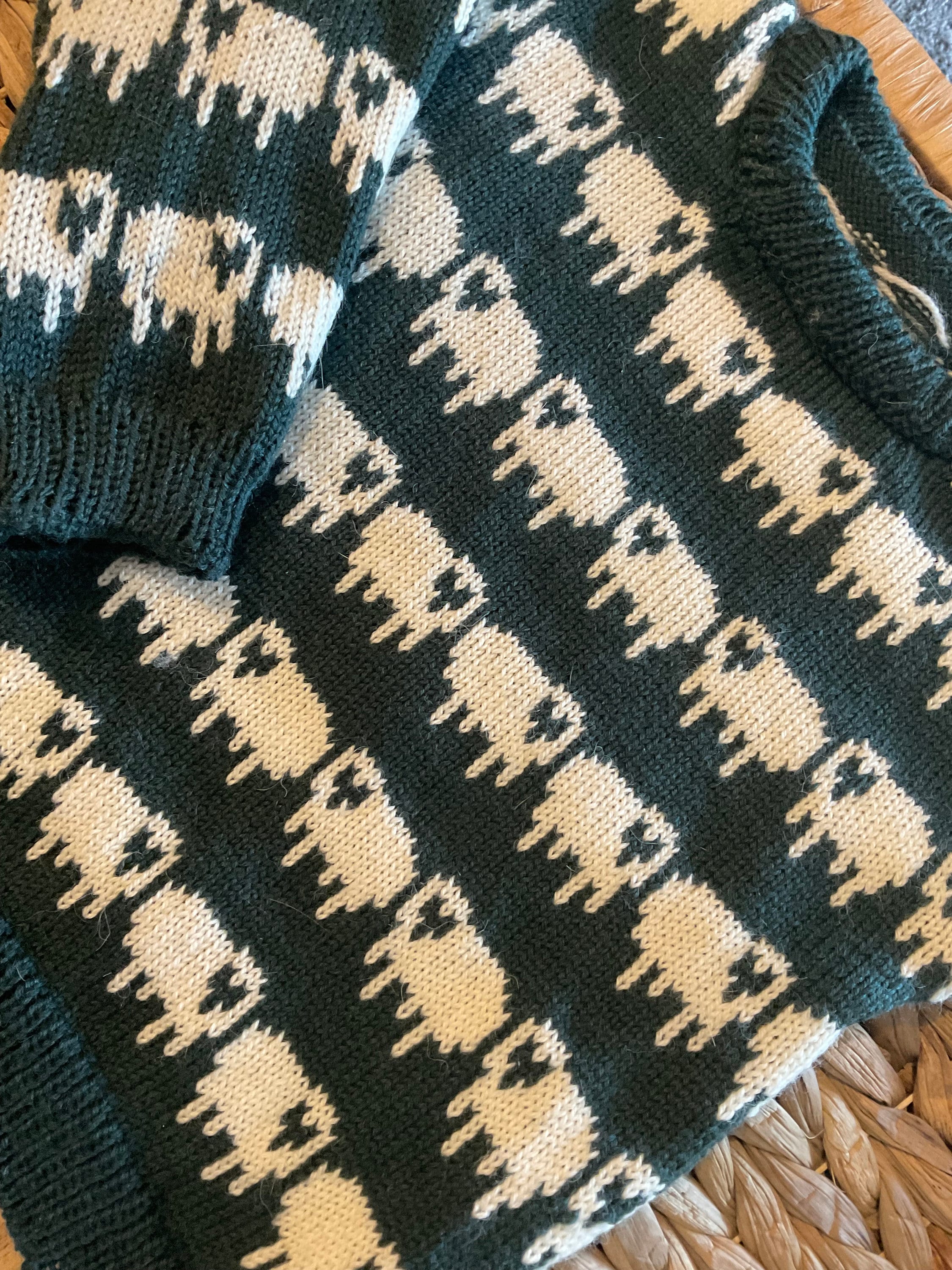 Sheep Jumper in Pure Merino Wool. Handmade Organic Locally Produced ...