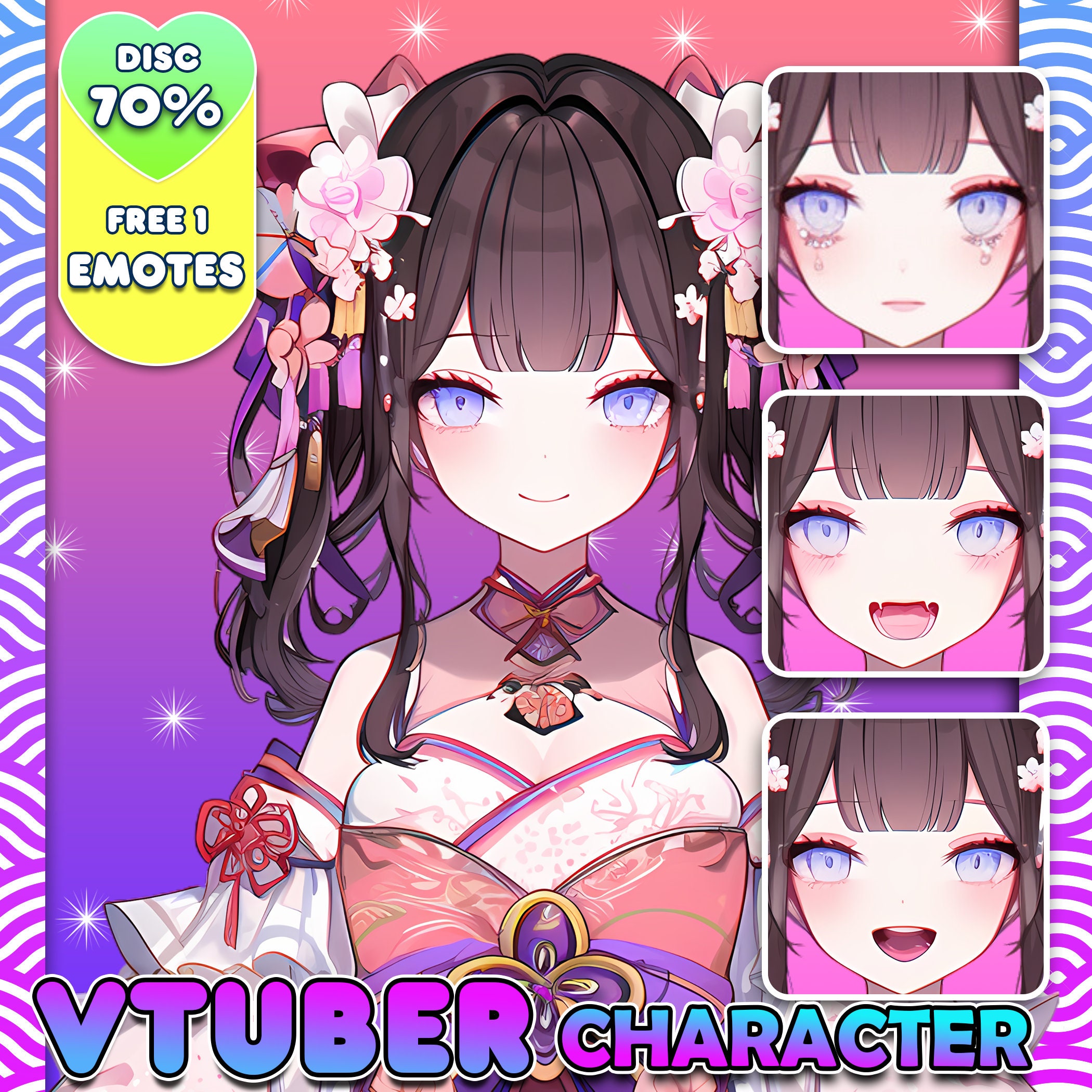 CUSTOM Vtuber Model for Commercial Use Vtuber Character Vtuber Model ...