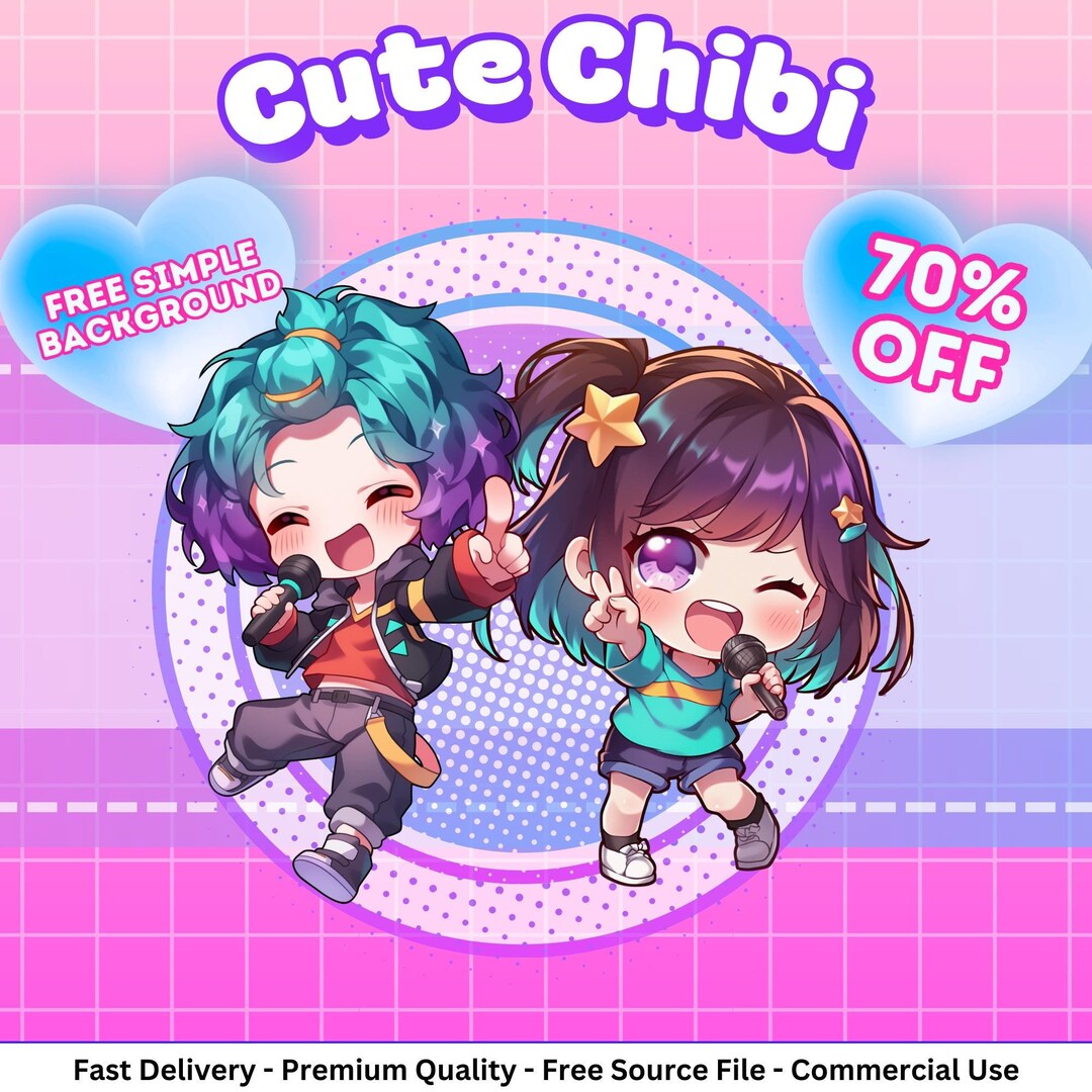 Custom Chibi Character, Chibi PFP, Cute Chibi, Fanart, Cartoon, Chibi ...