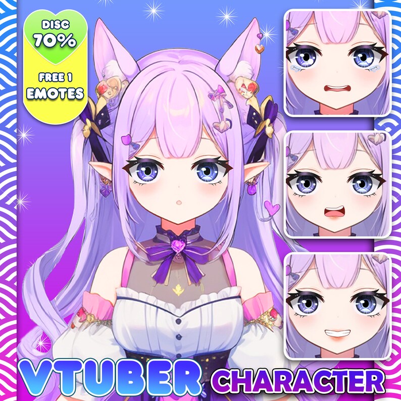 CUSTOM Vtuber Model for Commercial Use Vtuber Character Vtuber Model ...