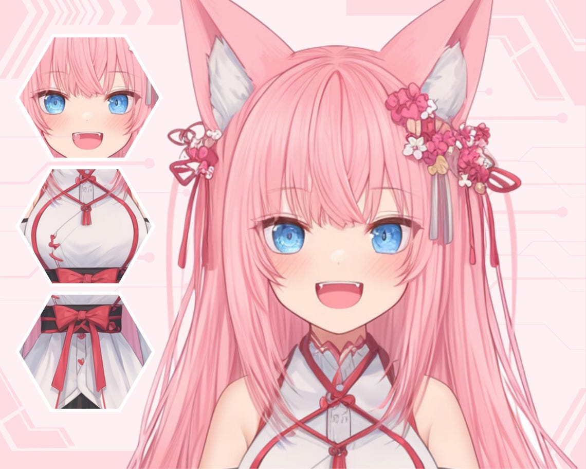Custom Live2d Vtuber Commission Vtuber Assets Live2d Model Commission ...
