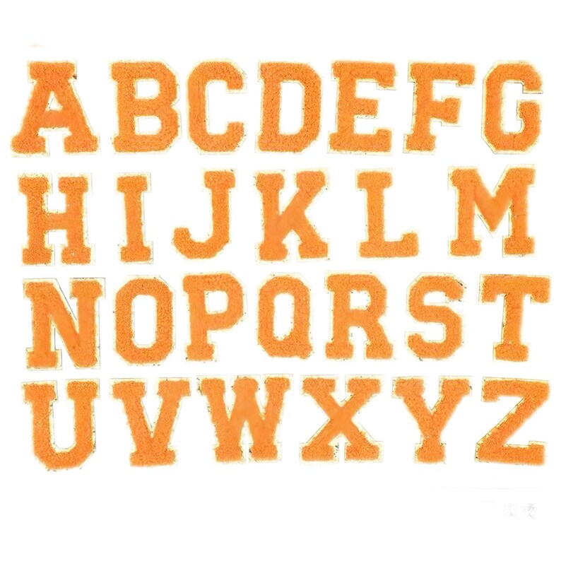 Glitter Chenille Embroidered Letters A-Z Applique Patch,chenille ...