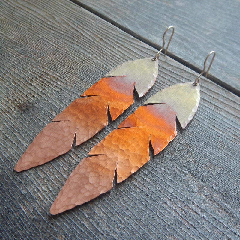 Metal Feathers - Etsy