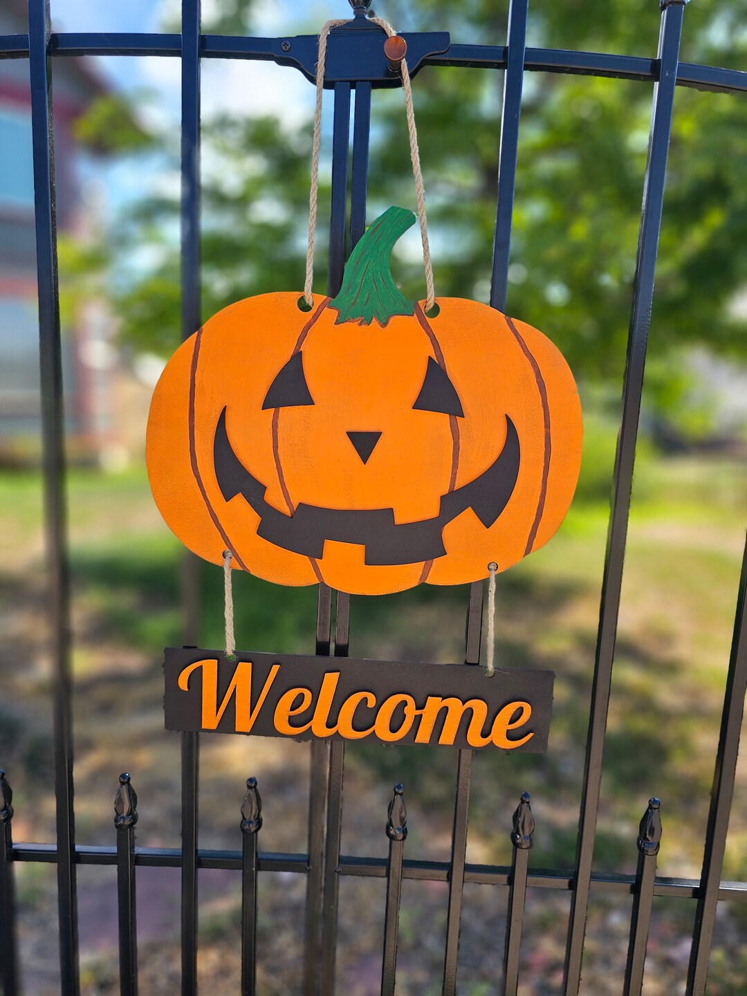 Jack-o-lantern Welcome Sign - Etsy