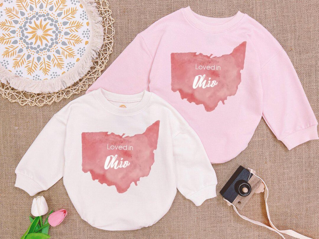 Loved in Ohio Baby Romper, Custom State Baby Girl Clothes, Coming Home ...