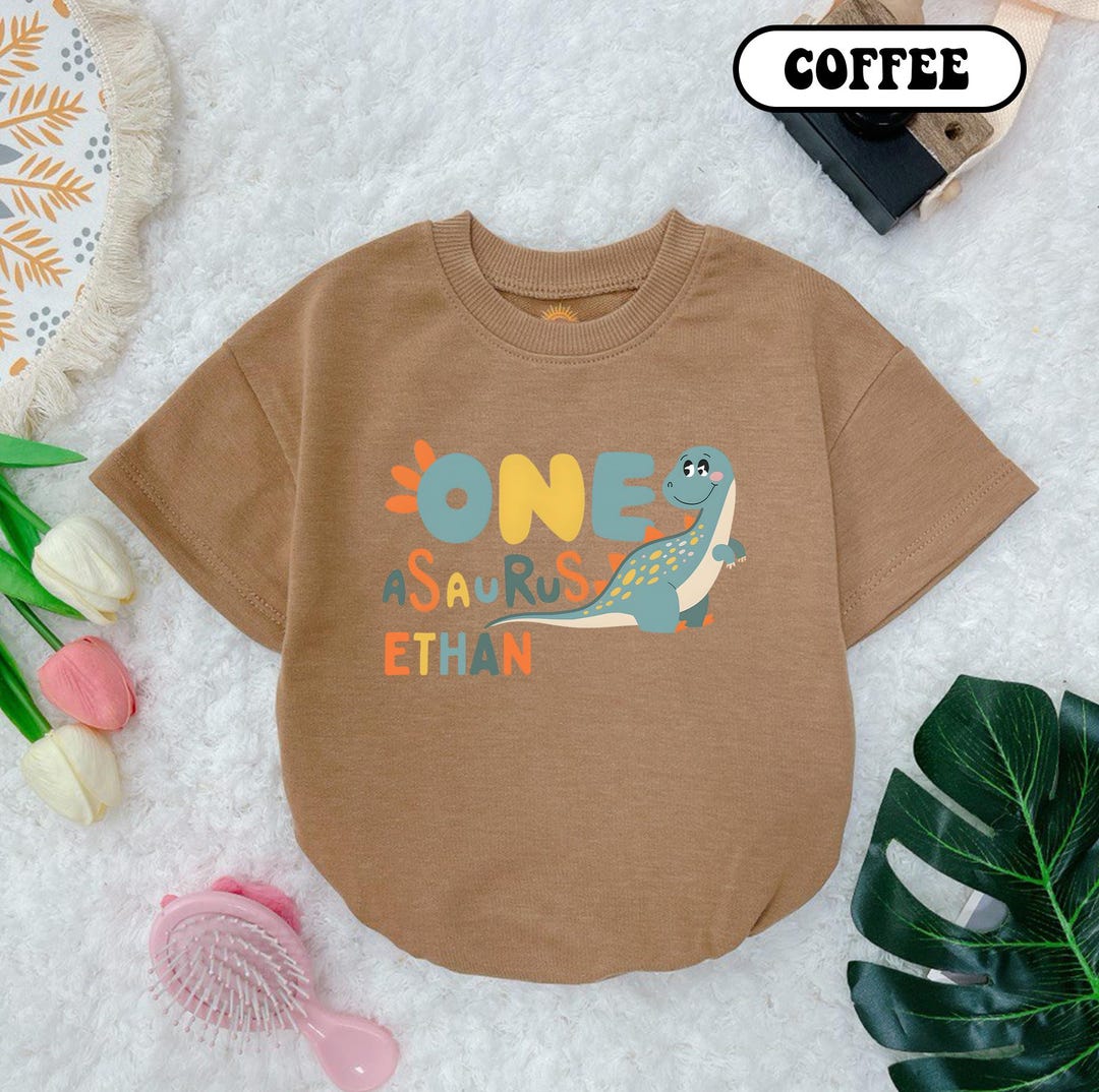Personalized One Asaurus Romper: Dinosaur 1st Birthday Outfit - Etsy