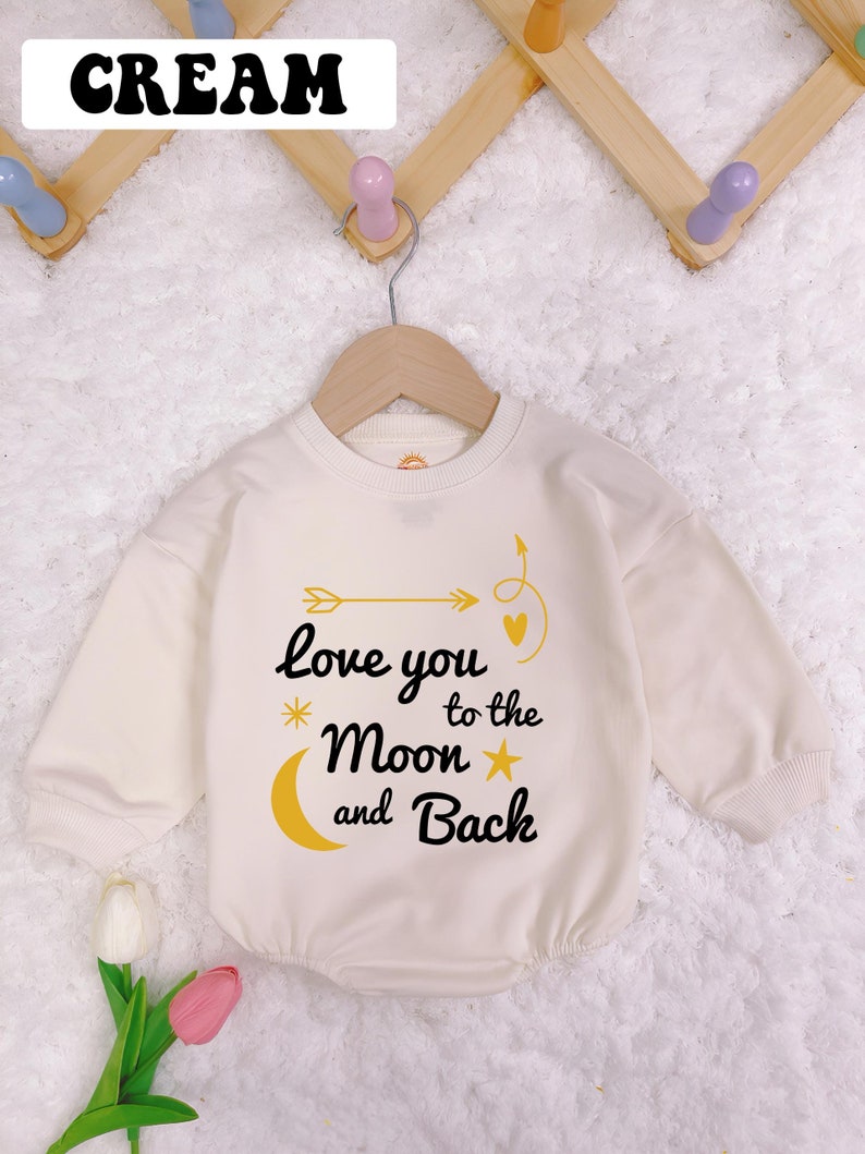 Moon and Back Baby Romper: Pregnancy Reveal Bodysuit - Etsy