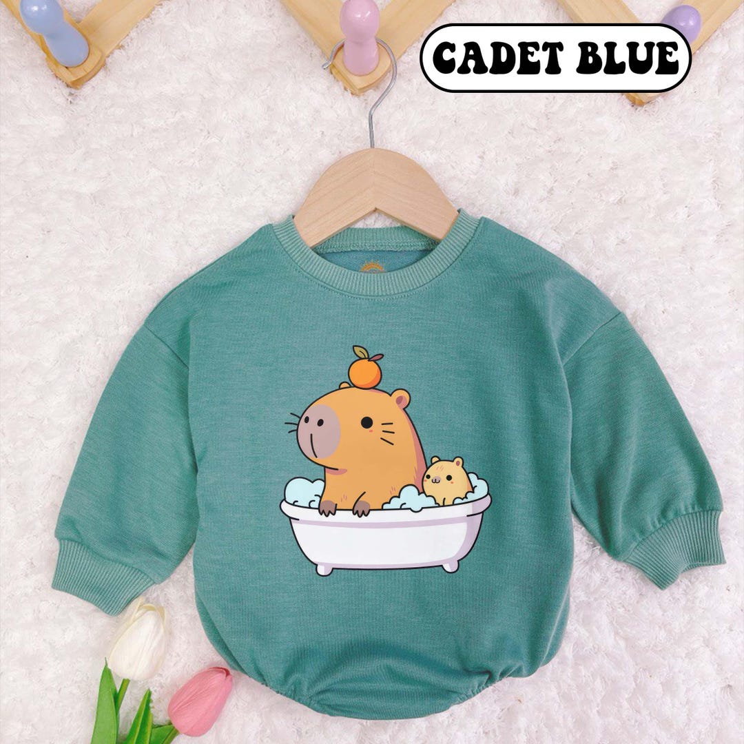 Little Capybara Romper, Cute Capybara Bodysuit, Funny Capybara Gift Tee ...