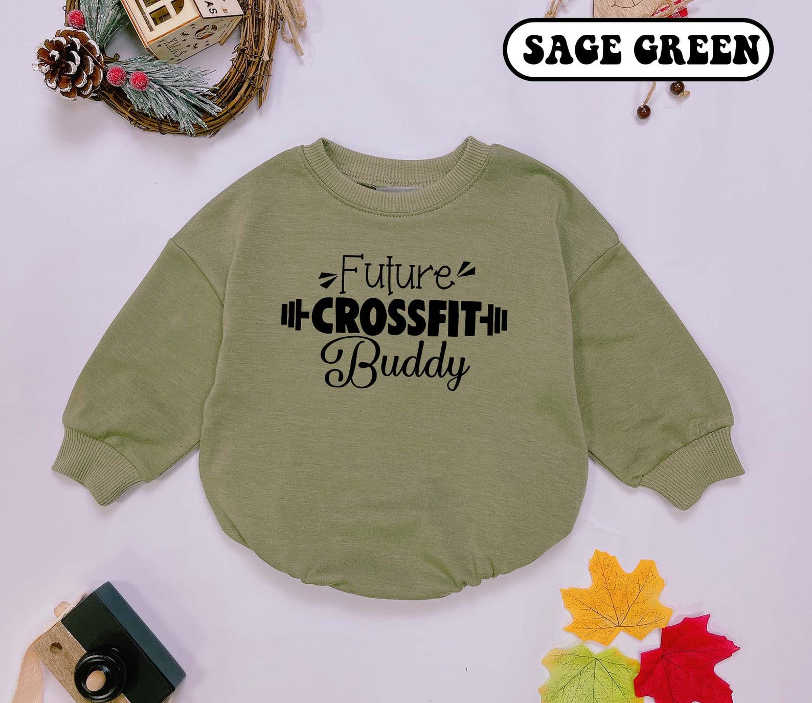 Future Crossfit Buddy Baby Romper: Gym Dad Gift - Etsy