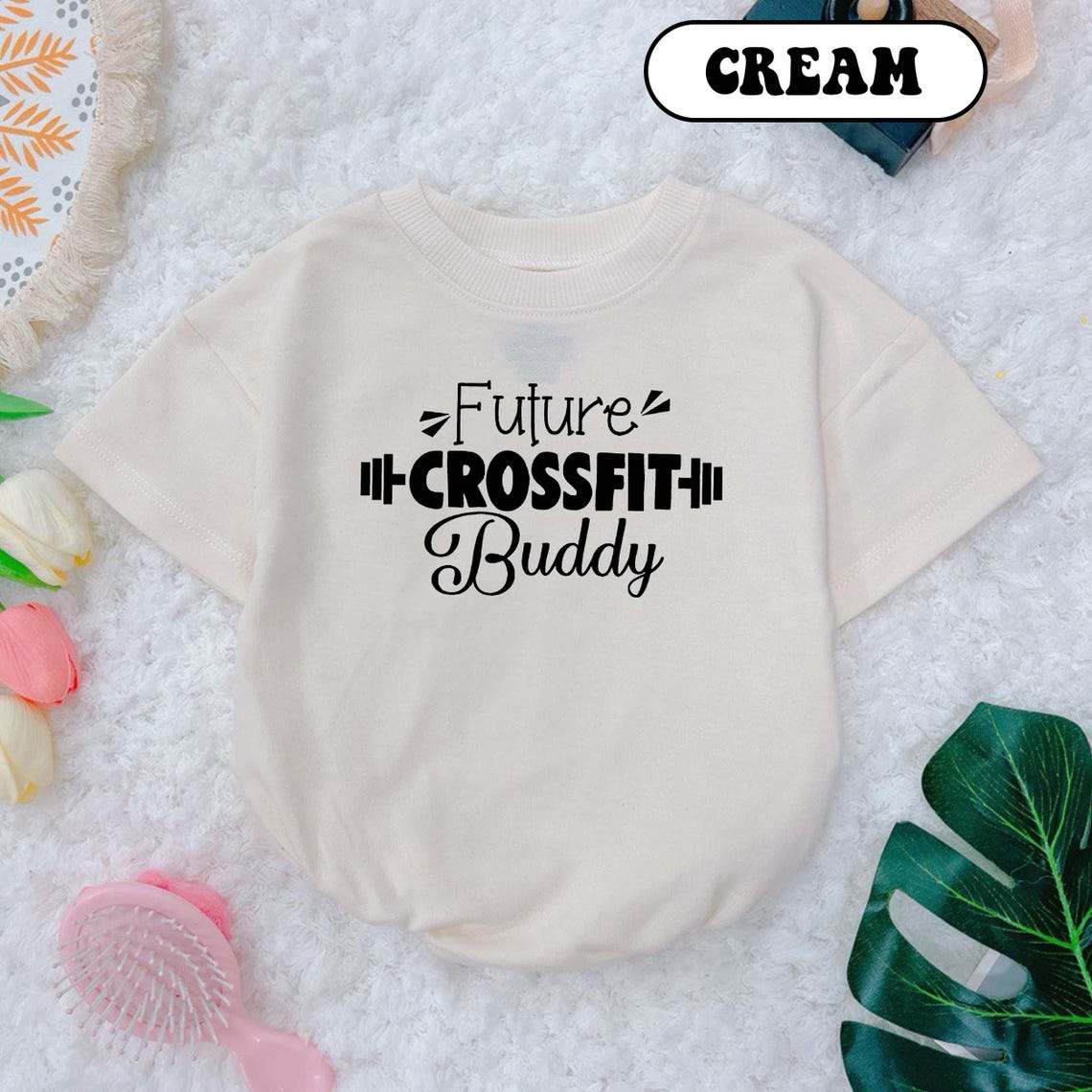Future Crossfit Buddy Baby Romper: Gym Dad Gift - Etsy